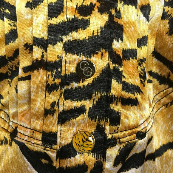 COOGI | Tops | Coogi Tiger Print Puff Sleeve Tunic Top X | Poshmark